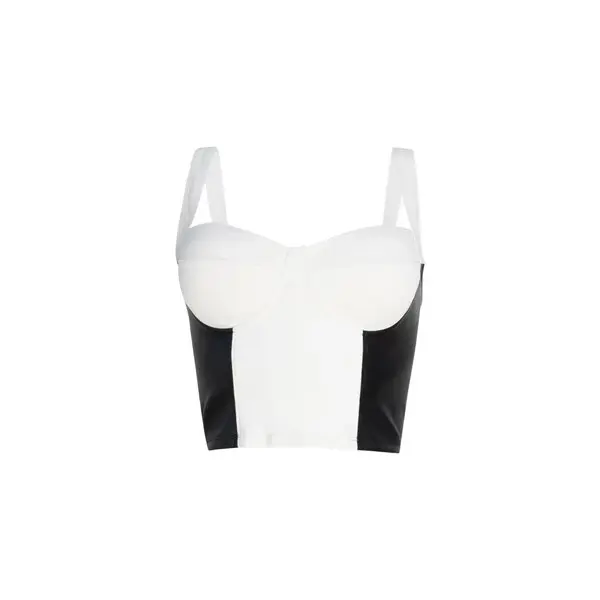 CIRCULAR PATH White / Black Moto Tank White-black - White/black