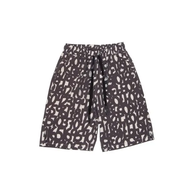 MYSIMPLICATED Neutrals Bermuda Shorts Numbers Design Recycled Fabric W - Brown