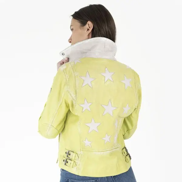 Mauritius Star Lambskin Leather Jacket Christy Limeade - Green