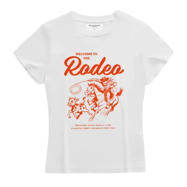 DONT EAT THE HOMIES Rodeo Baby Tee - White