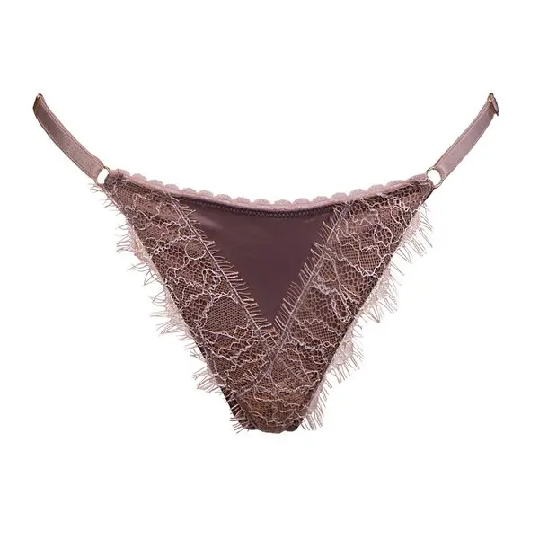 NOBLESSE OBLIGE Mink Luna String - Brown
