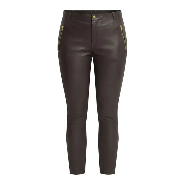 ZOEY Lucille Leather Pants Chocolate