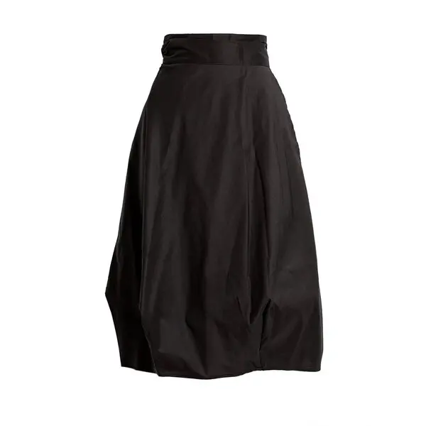 BIANCA POPP Wrapped Skirt In Dark Cotton - Grey