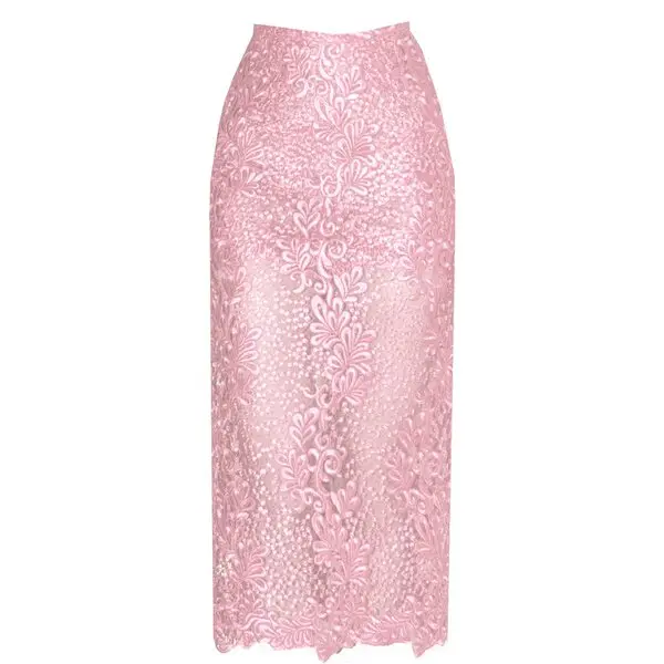 ANGELIKA JOZEFCZYK Neutrals / Orchidea Lace Skirt Dusty - Pink