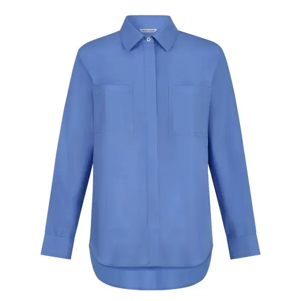 HELENE GALWAS Luka Oversize Shirt - Blue