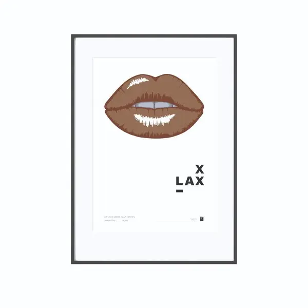 Curiosity Snug Lip Lines Series X Lax Print - Brown