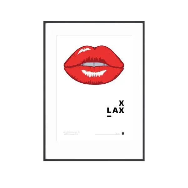 Curiosity Snug Lip Lines Series X Lax Print - Red