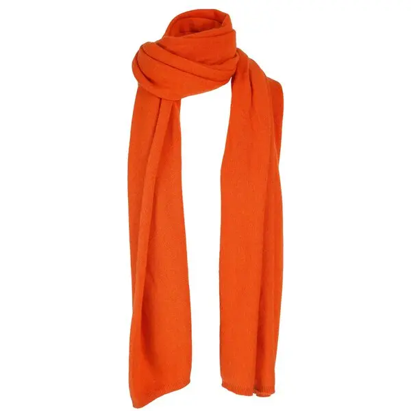 TIRILLM Alfie" Large Cashmere Scarf - Orange