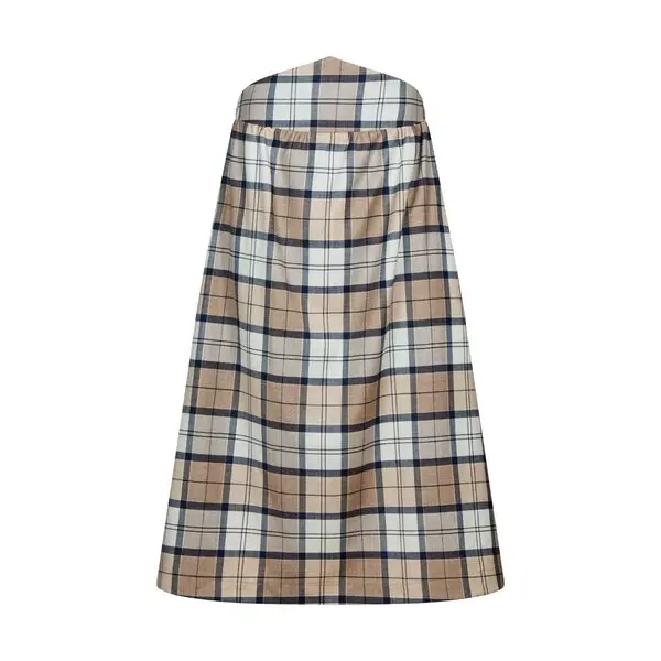 NUMBAT Blue / Brown / Grey Rosamund Tartan Wool Skirt - Blue/brown/grey