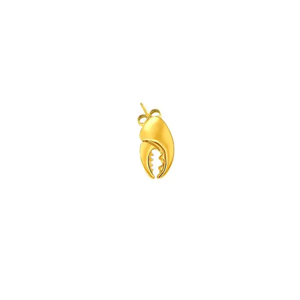 TRUE ROCKS 18kt Plated Crab Claw Stud - Gold