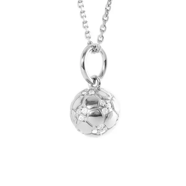 HYE JANE JEWELRY Beckham Soccer Charm Necklace - Silver