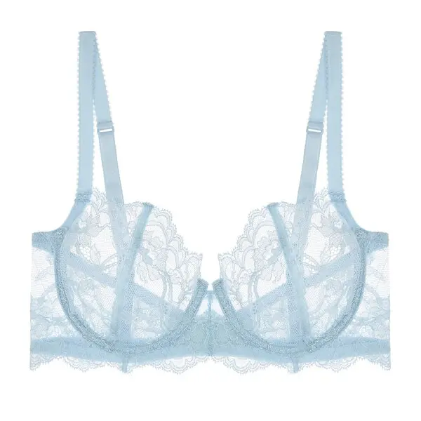 JOURNELLE Anais Low Balconette Bra Chambray - Blue