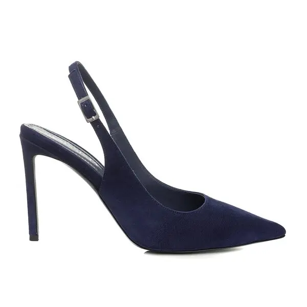 GINISSIMA Lavinia Dark Navy Slingbacks Premium Collection - Blue