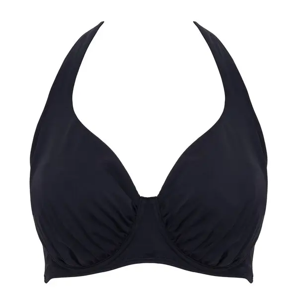 CORE SWIM Dd+ Halter Bikini Top - Black