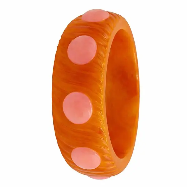 MICHAEL NASH JEWELRY Michelle Amber And Light Rose Bangle - Orange