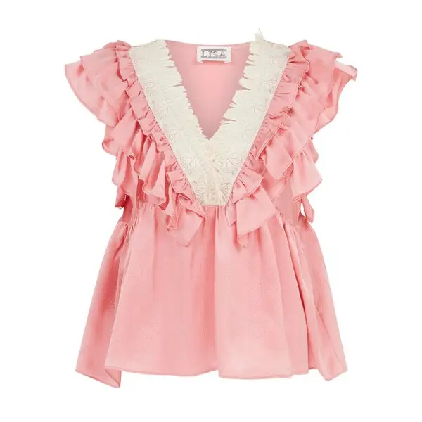 LISA THE LABEL Teardrop Blouse - Pink