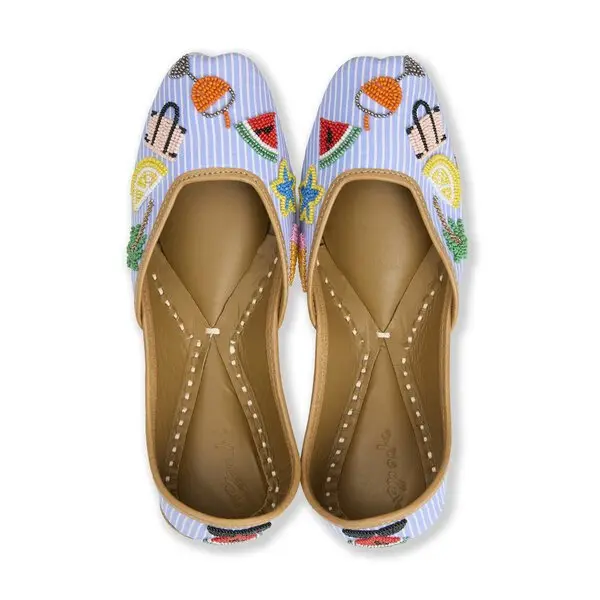 PODE Aperol Travel Handmade Leather Shoes - Blue
