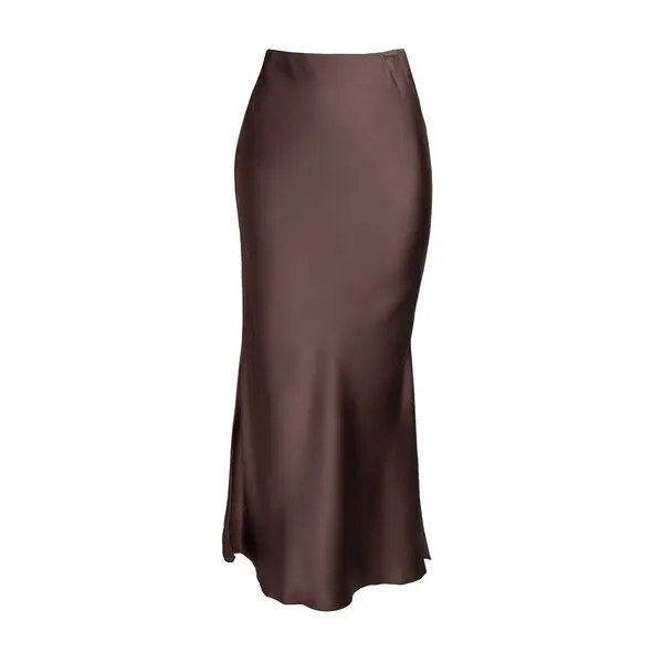 SASHA LA MER Laura Skirt, Color Dark Chocolate - Brown
