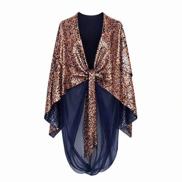 LUMINA ELIGMA Lumiere Sequin Kaftan Navy - Blue