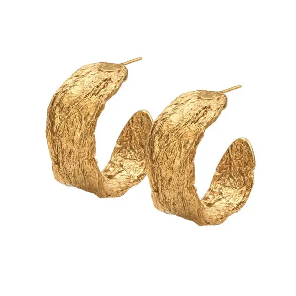 EVA REMENYI Archaic Chunky Hoop Earrings - Gold