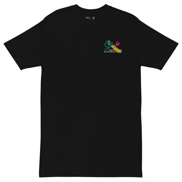 ANCHOR & CREW Gustatory Originals Shapes & Sizes Heavy Cotton Embroidered T-shirt - Black