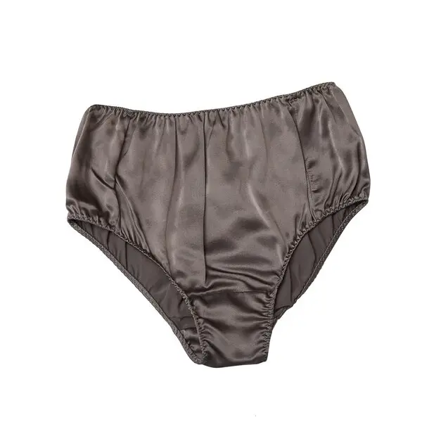 SOFT STROKES SILK Set Of Two Pure Mulberry Silk French Cut Panties - Brown