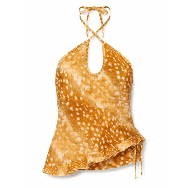 Carmen Says Wild Ecstasy Animal Print Top - Yellow