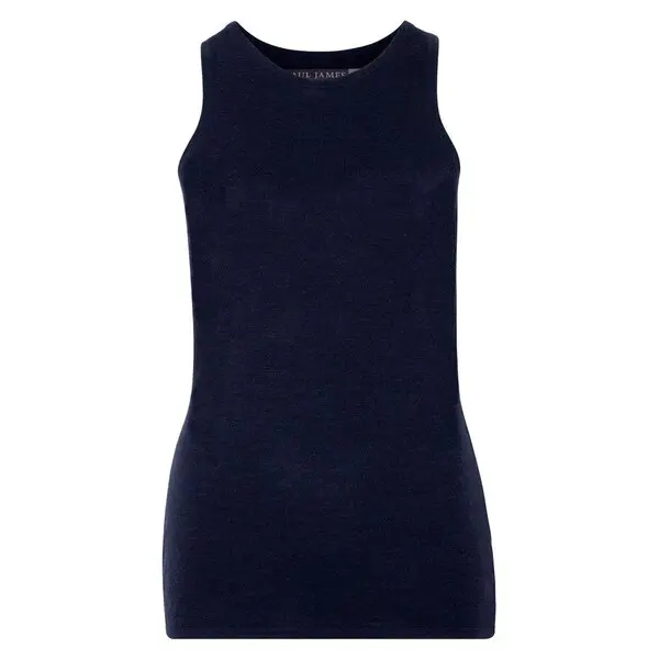 PAUL JAMES KNITWEAR Midweight Merino Activewear Training Asteria Vest Navy Blazer - Blue