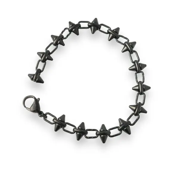 JAGGED HALO JEWELRY Black / Grey Barbie Chain Anklet Black Rhodium - Black/grey