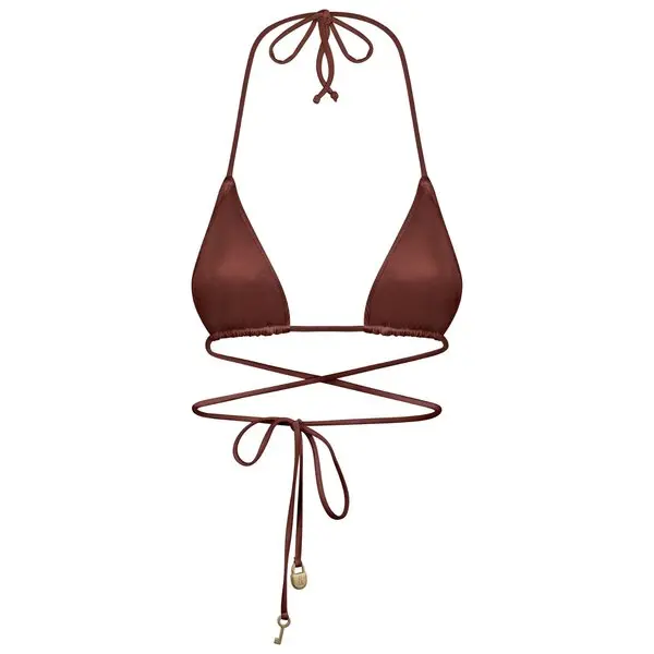 BIANCA RESORTWEAR Yasmin Bikini Top In Chestnut - Brown
