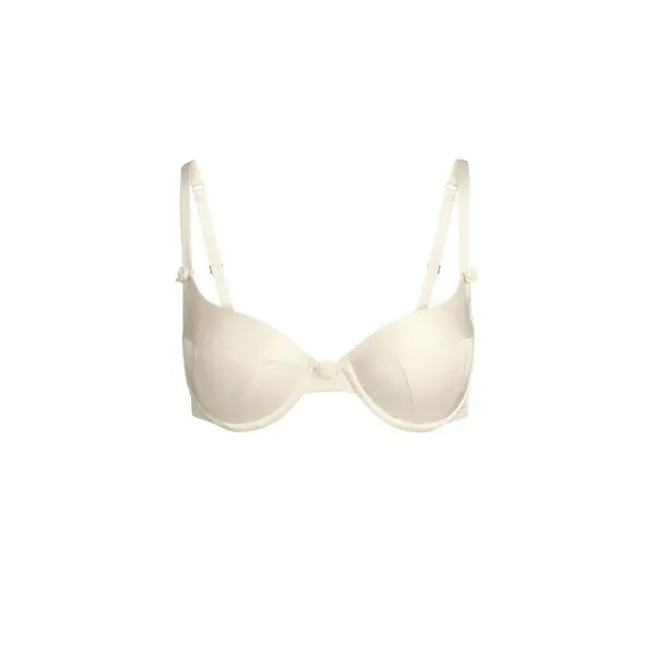 SCARLETT GASQUE Neutrals Plunge Tallulah Bra Champagne - White