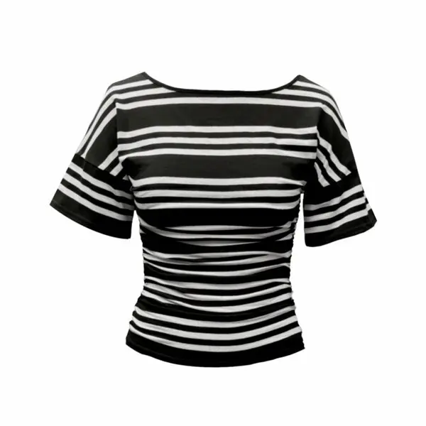 FROCK TALES Marina Top In Stripe - Black
