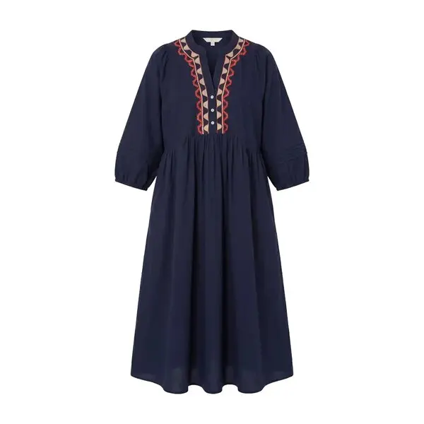 Adrift Clothing Elodie Smock Dress In Nocturne - Blue