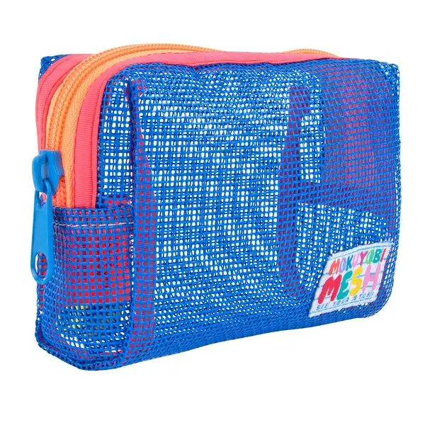 MOKUYOBI Pacific Mesh Chubby Zip Pouch - Blue