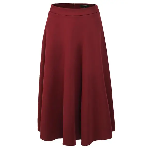 SMART AND JOY Fla Knee-length Skirt - Red