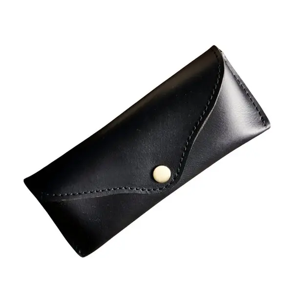 VIDA VIDA Full Grain Leather Glasses Case - Black
