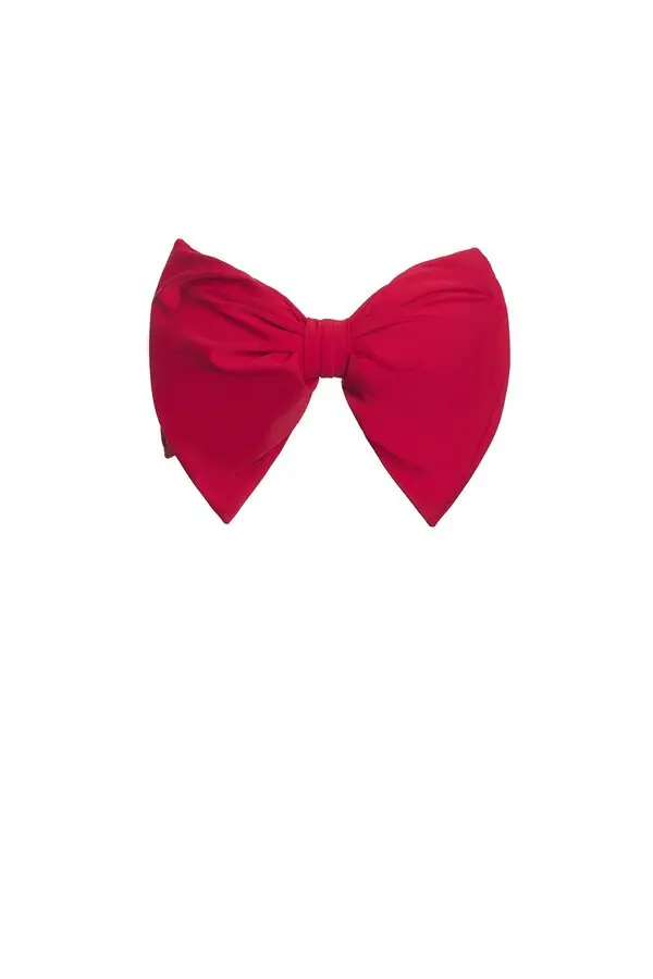PAOLA AMADOR Bow Bikini Top - Red