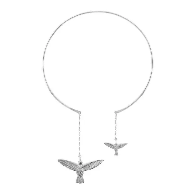 SOPHIE SIMONE DESIGNS Choker Two Hummingbirds - Silver