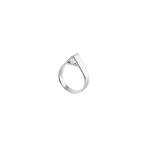 GUTTA DESIGN Aim Ring Rhodium Plated - Silver