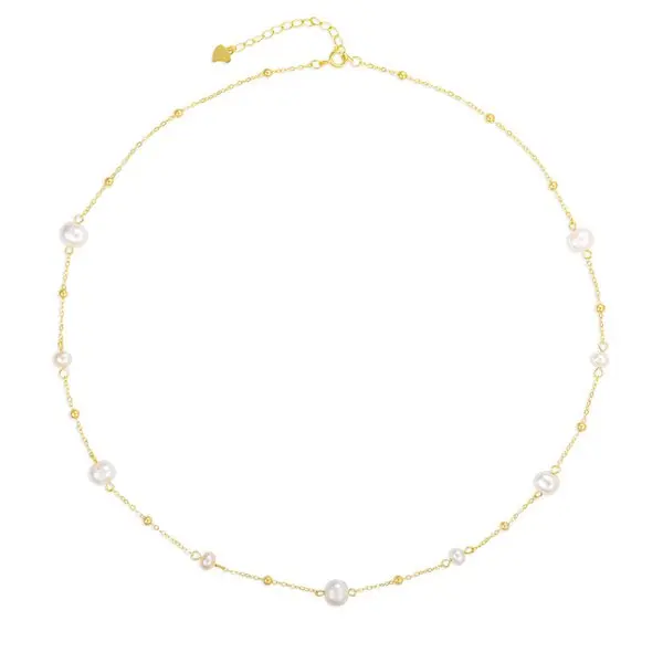 ARCTIC FOX & CO. Freshwater Pearl And Vermeil Chain Necklace - Gold