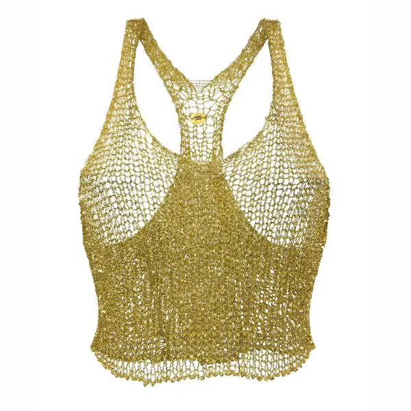 NATALIA FEDNER Metal Crop Top