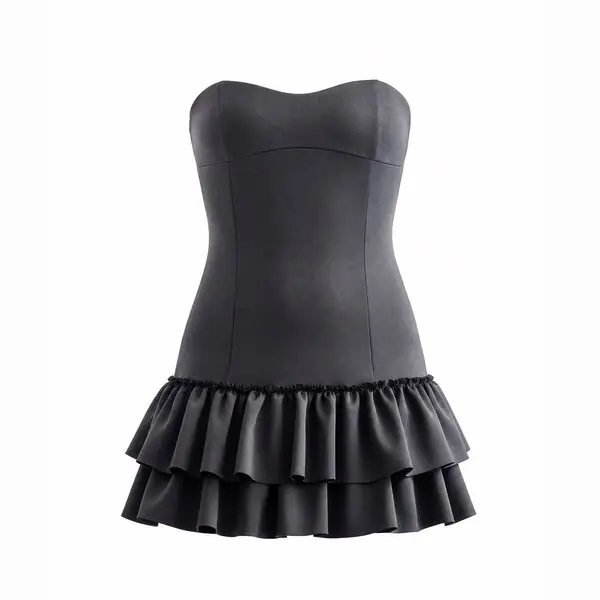 STUDIO LEXI Zion Dress Charcoal - Grey