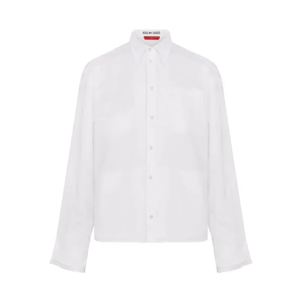 PCFG Pure Cotton Woven Shirt With Double Cuff - White