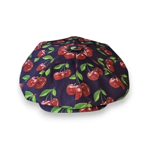 MISTER MILLER - MASTER HATTER Blue / Red Leigh Francis X Mister Miller Oversized Bakerboy Cap In Cherry Bomb - Blue/red