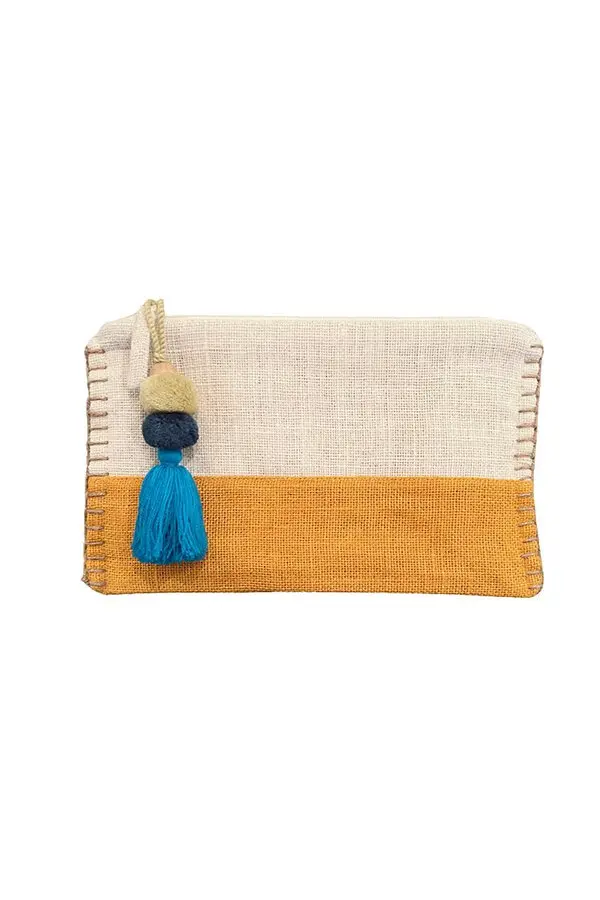 SIDNEY BYRON Suncatcher Pouch With Terry Cloth Interior - Yellow
