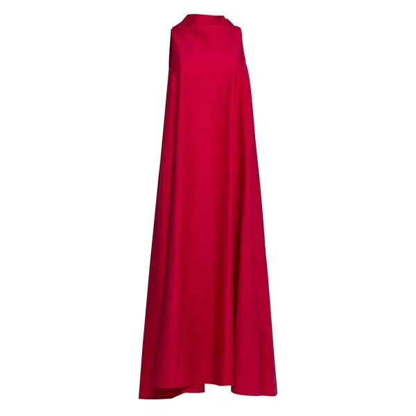 BIANCA POPP Bell Dress Long In Magenta Cotton Blend - Pink