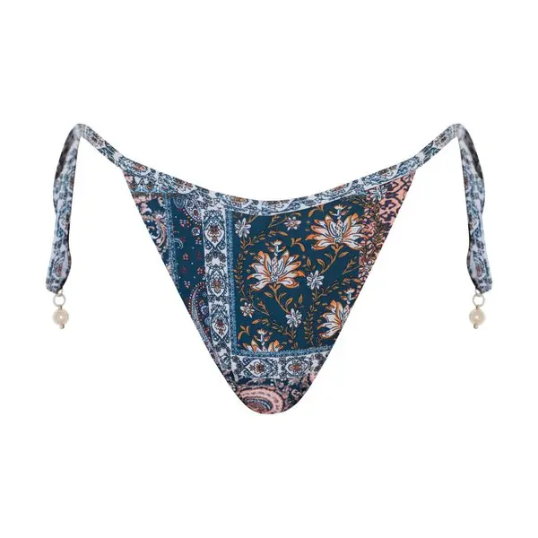 IVY SWIMWEAR Ellie In Navy Mosaic Print Bottom - Blue