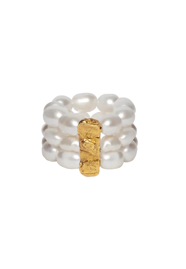 LAVANI JEWELS Hikari Pearl Ring - White