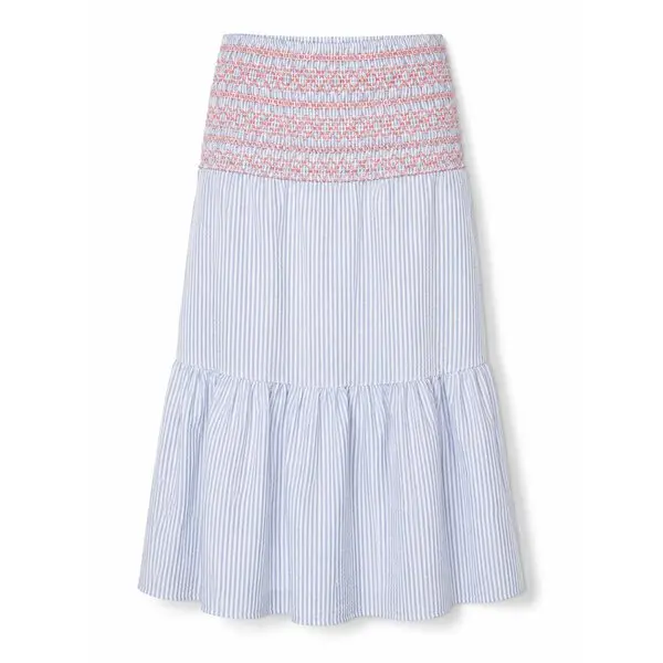 Mind Traveler Lina Light Striped Skirt - Blue
