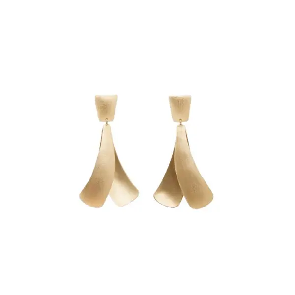 Saachi Twin Dangle Earrings - Gold